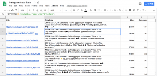 Super Easy Reporting for your Instagram posts with Google Sheets ...